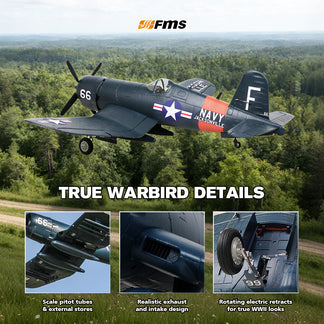 1700mm F4U Corsair V3 PNP | 6S 4-Blade Warbird | FMS Hobby