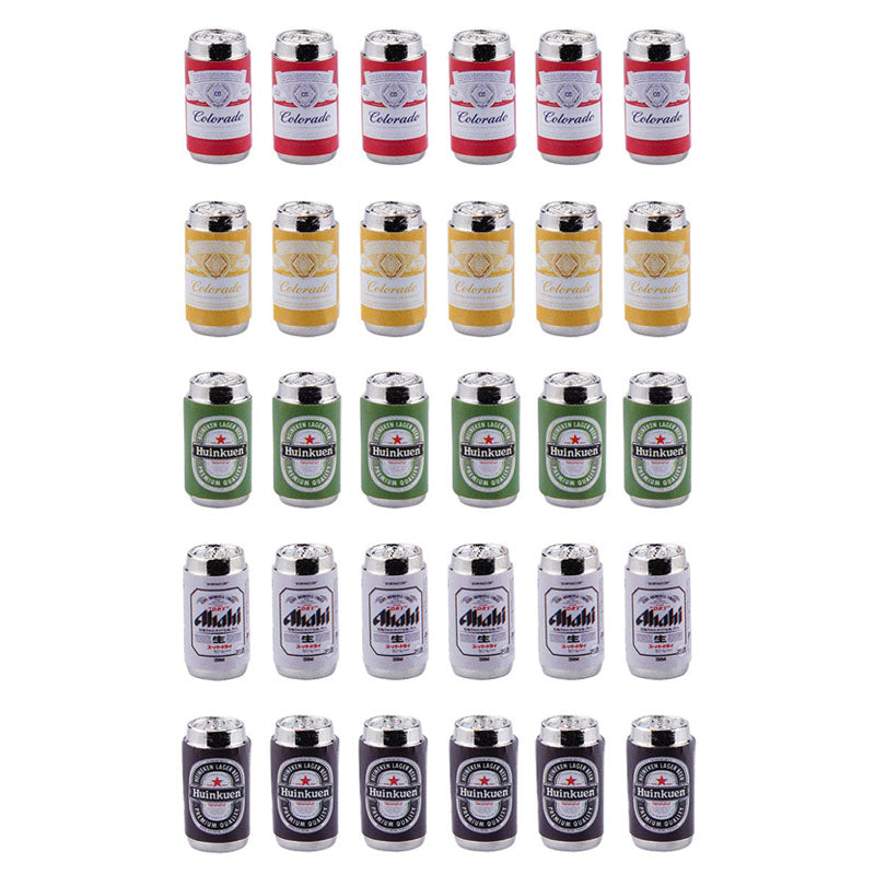 1:24 Mini Beer Cans 6Pcs Decoration